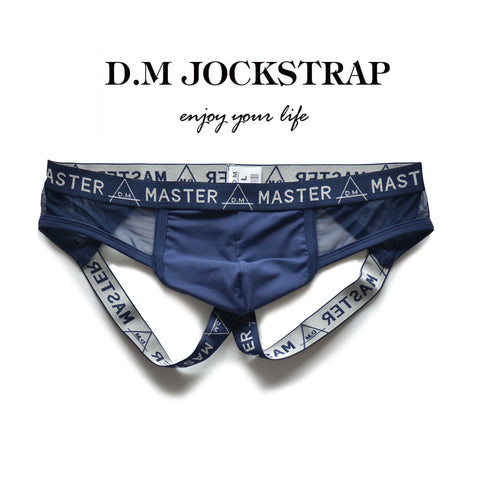 D.M Men's Panties Letter Low Waist Thong